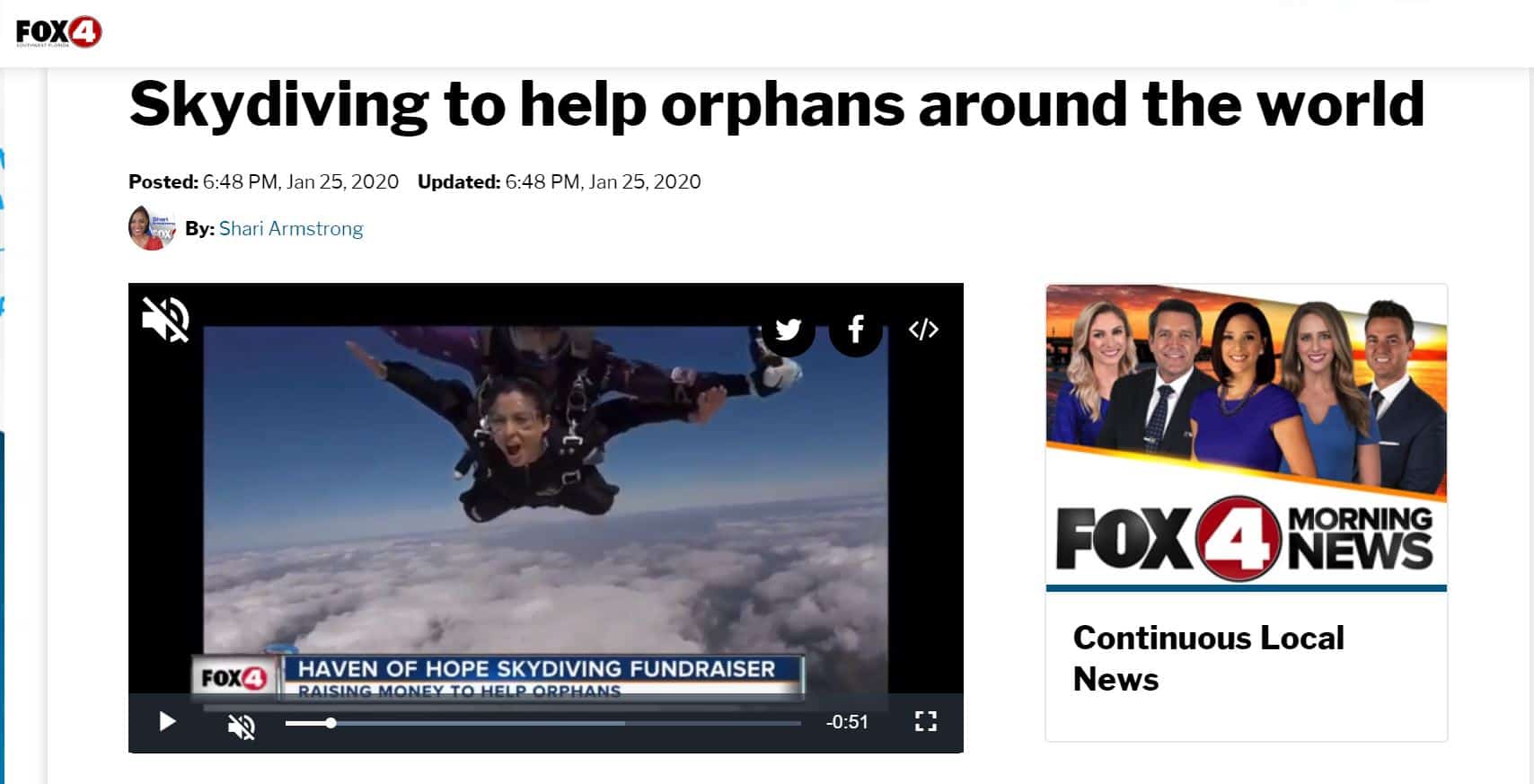 FOX 4 features Haven of Hope International's Jump for Hope - Haven of ...